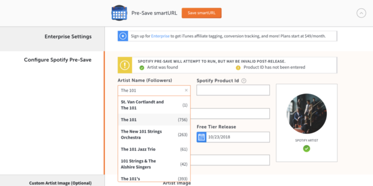 Cómo configurar un Pre-Save en Spotify - EmuBands ES