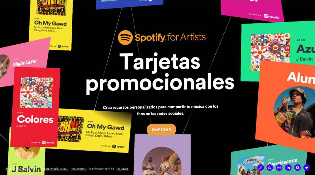 Spotify lanza las Promo Cards - EmuBands ES